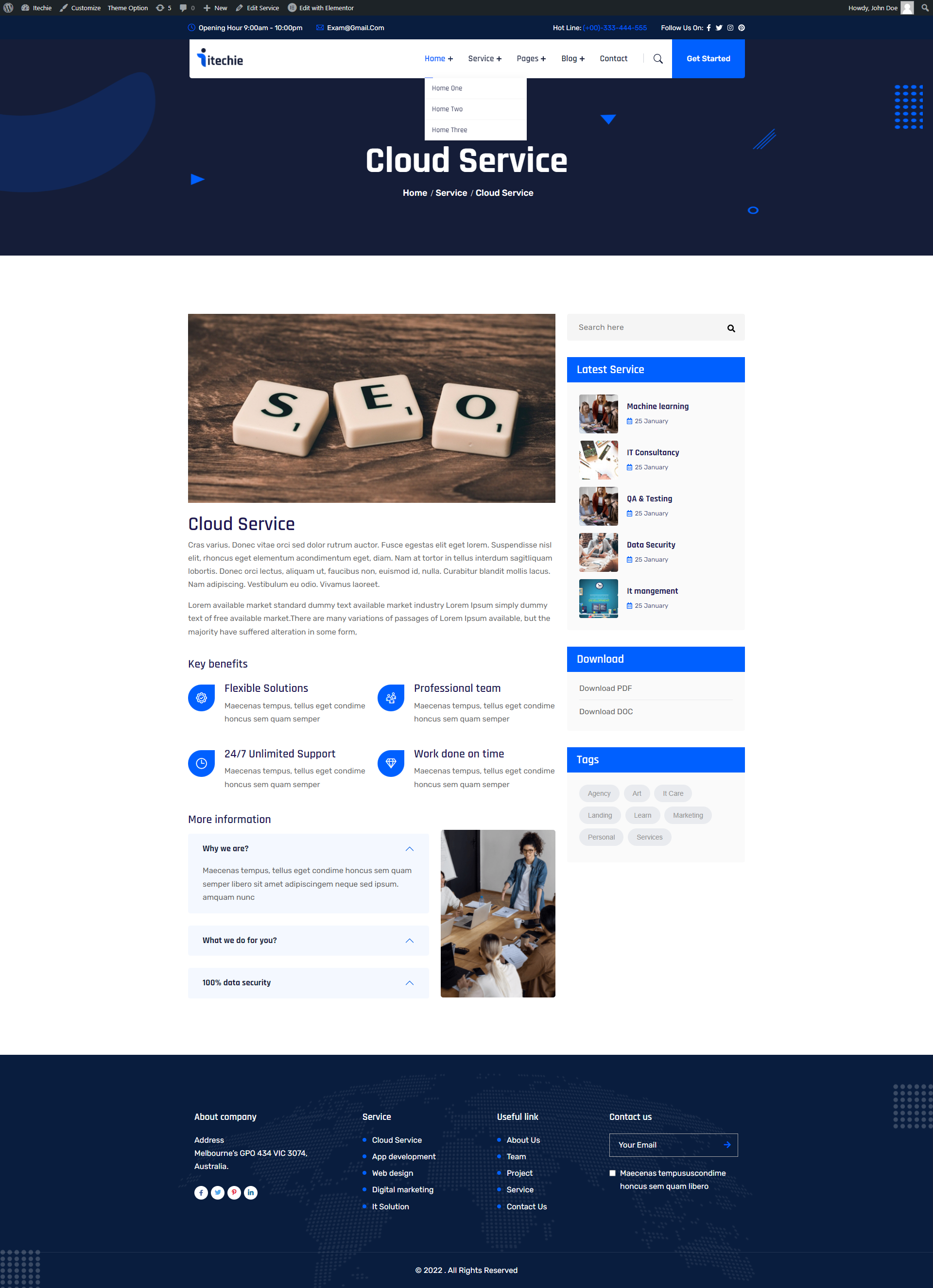 Itechie - IT Solutions and Services WordPress Theme by SolverWp | ThemeForest